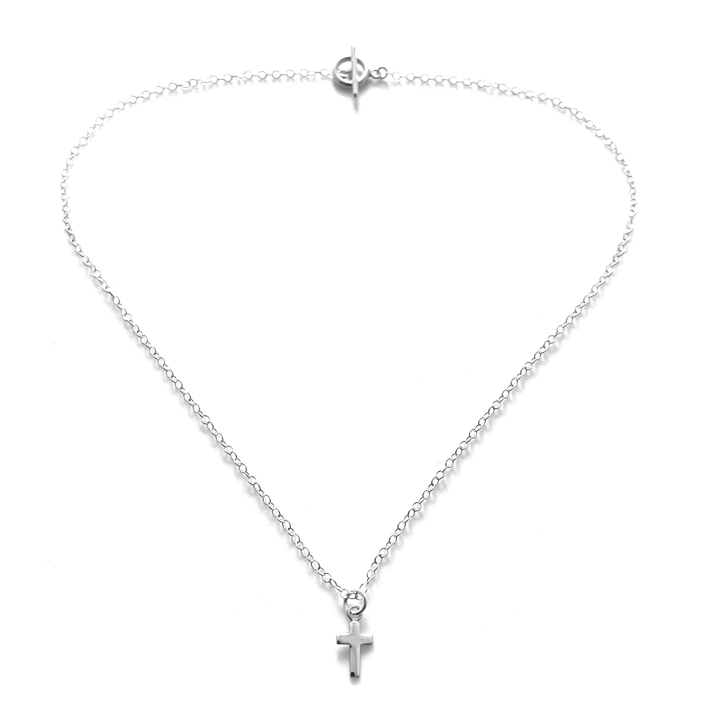 Sterling Silver Small Cross Pendant Necklace - Compact and Charming ...